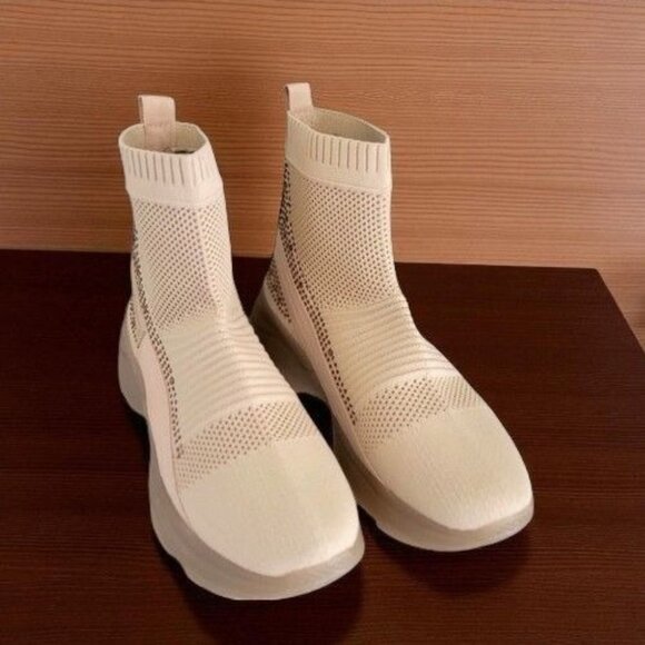 bebe | Shoes | Bebe Womens Aspen Knit Embellished High Top Sneakers ...